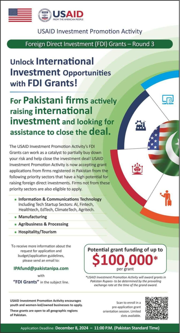 🌍 USAID Launches Pakistan Investment Promotion Activity for a Stronger ...